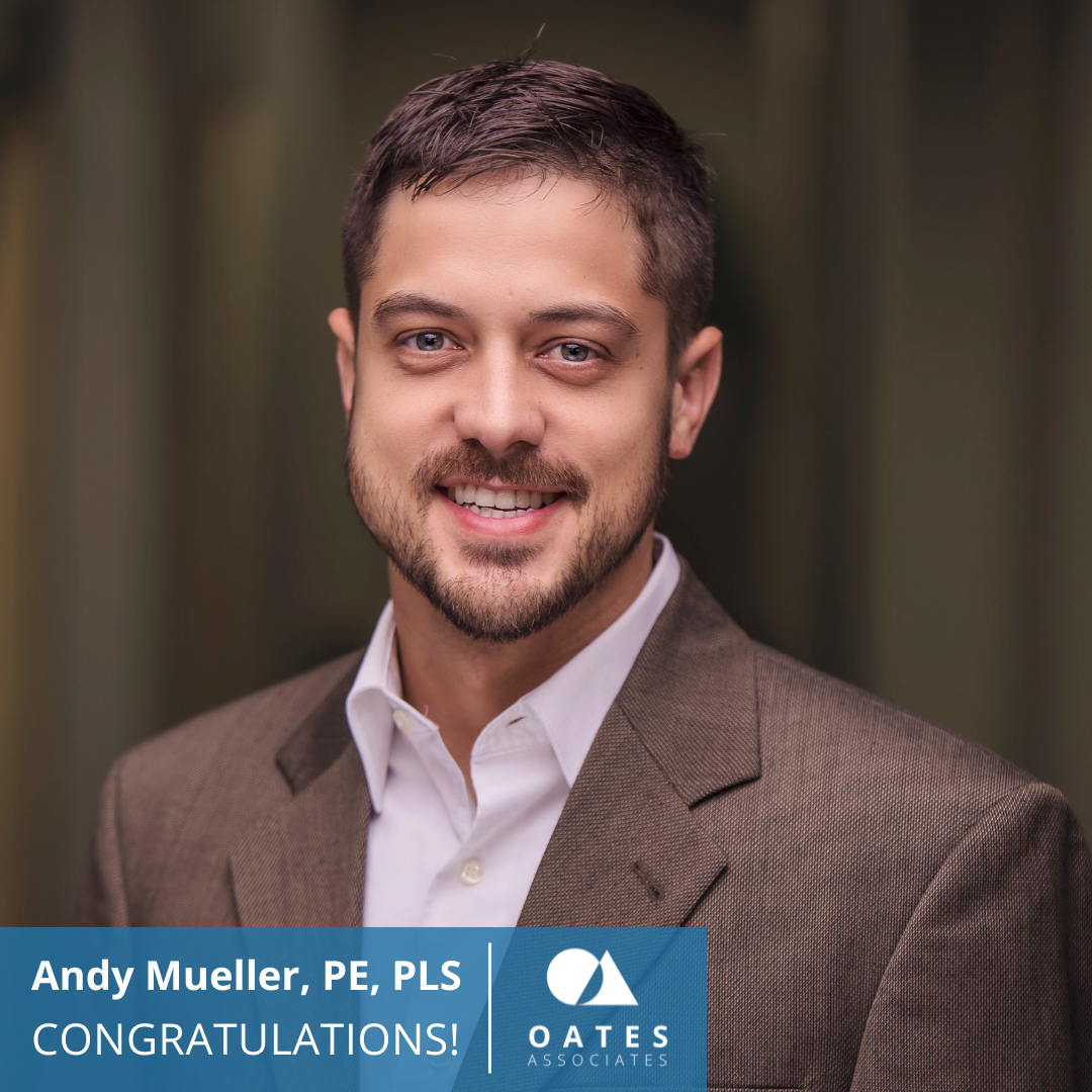 Andy Mueller Earns Professional Land Surveying License – Oates Associates